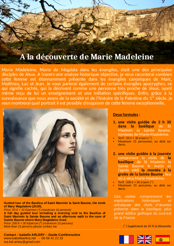 Marie Madeleine - Visites guidées en Provence